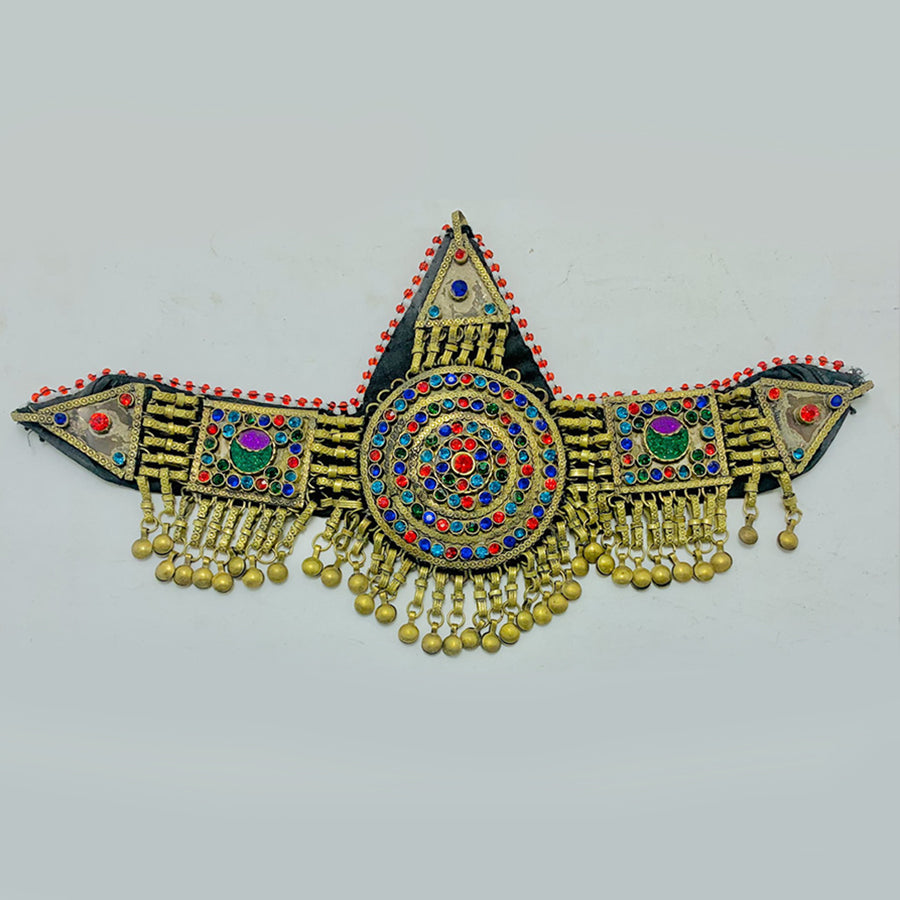 Traditional Multicolor Rustic Matha Patti Statement Headpiece – Vintarust