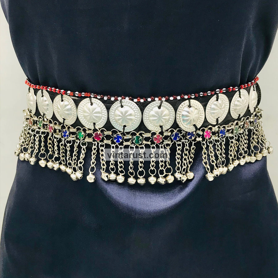 Tribal Belly Dance Belt With Dangling Bells – Vintarust