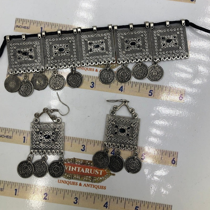 Vintage-Inspired Coin Dangling Statement Jewelry Set – Vintarust