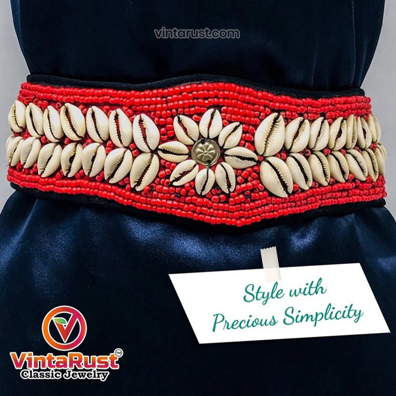 Handmade Belly Dance Beaded Belt With Shells – Vintarust