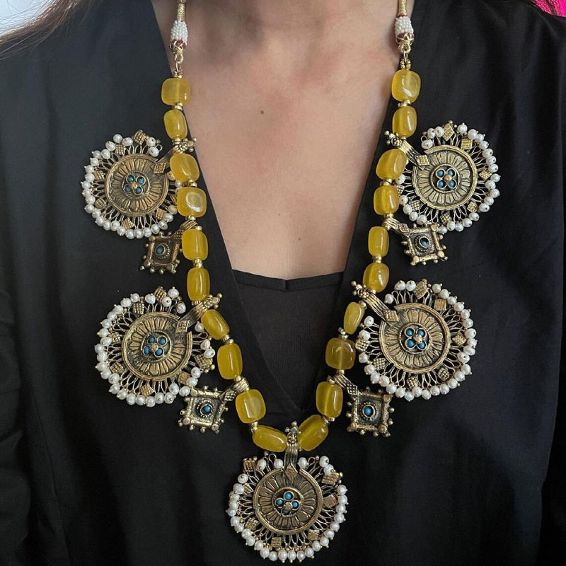Pearls Stones Vintage Necklace – Vintarust